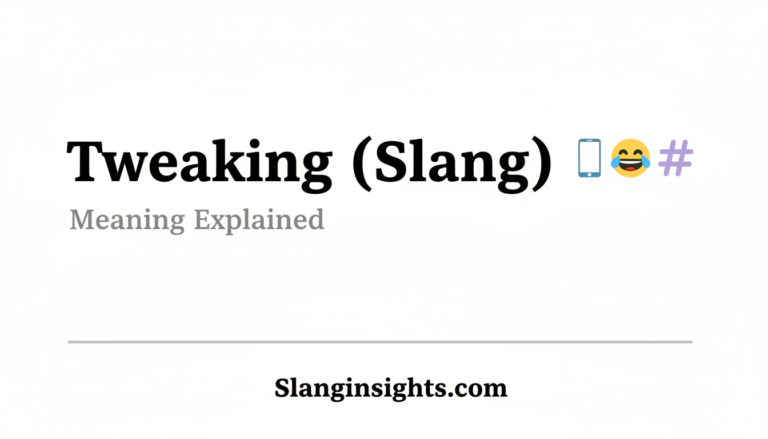 Tweaking Meaning Slang — Urban & Gen Z Definition 2026